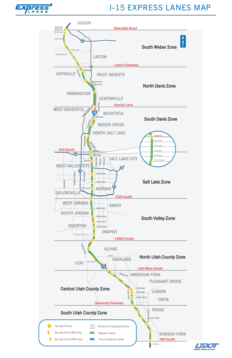 Express Lanes Map | UDOT